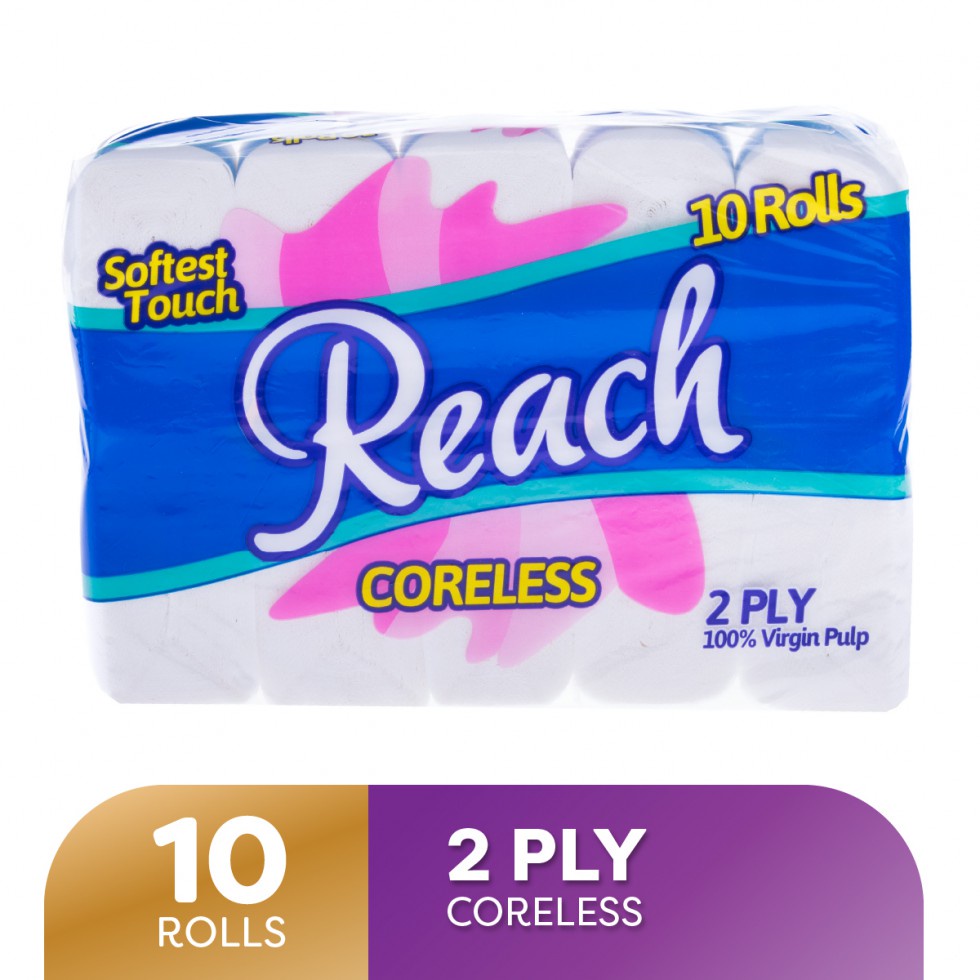 Reach Bathroom Tissue Coreless 2Ply By 10S | Shopee Philippines