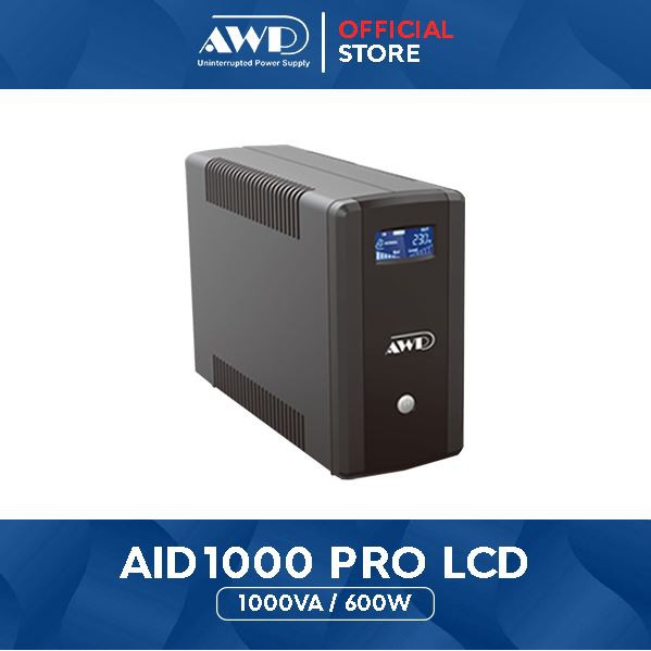 AWP Aide Pro LCD 600W-1000VA UPS with AVR Uninterruptible Power Supply ...