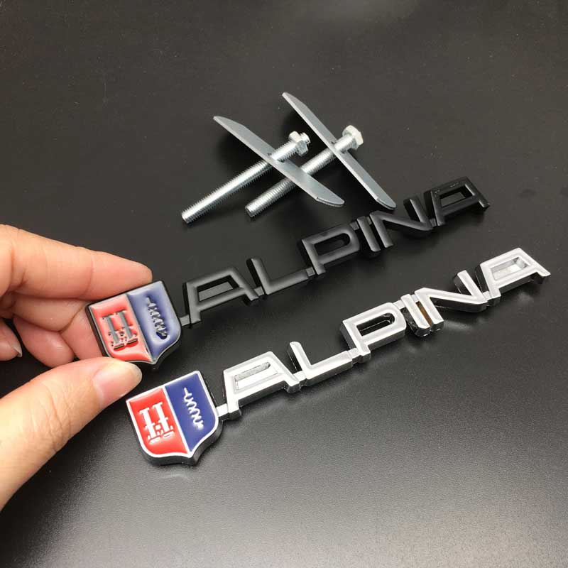 3D Metal ALPINA Logo Front Grille Emblem Trunk Rear Stickers Badge For ...