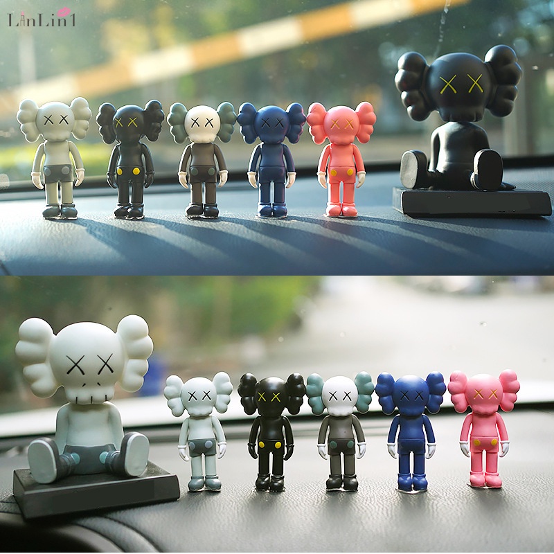 Set of 5 Kaws Model Toys Standing Posture Cartoon Static Model Plastic ...