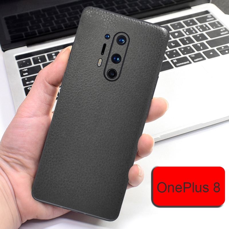 Stickers for OnePlus 8 7 7T Pro 6 6T Leather Grain Decal Skin Back Film ...