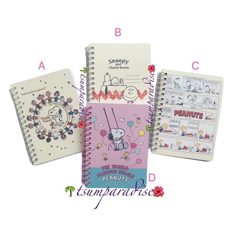 Snoopy Peanuts Charlie Brown MINI Spring Notebook | Shopee Philippines