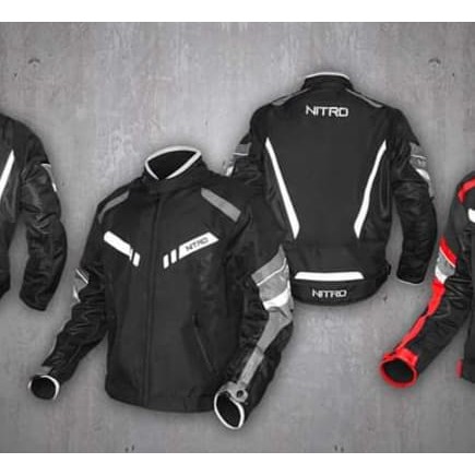NITRO JK65 RIDING JACKET BLACK-GRAY | Shopee Philippines