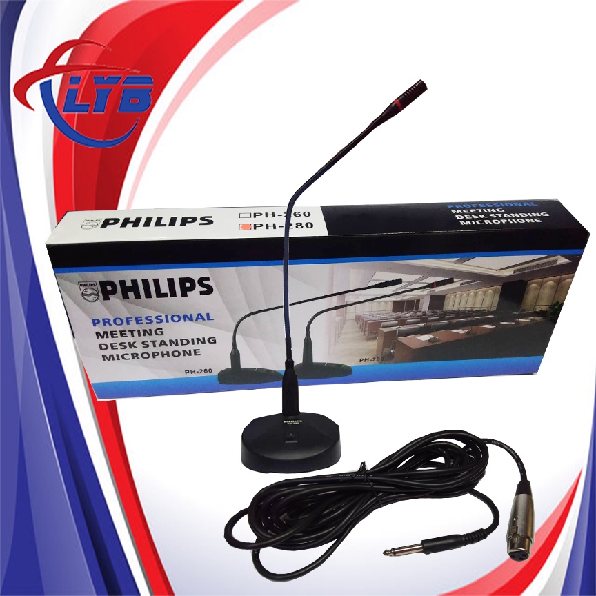PHILIPS PH - 280 MEETING PROFESSIONAL DESK STANDING MICROPHONE | Shopee ...