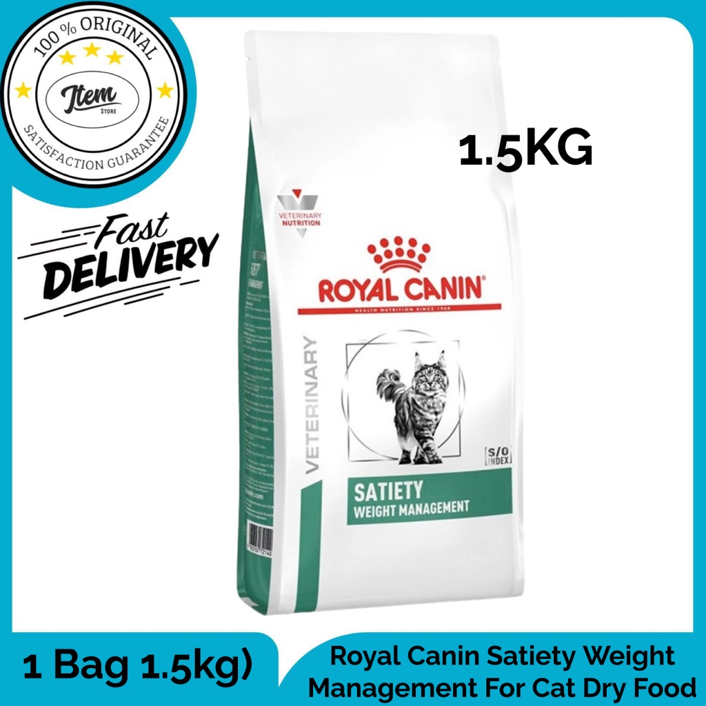 ROYAL CANIN SATIETY WEIGHT MANAGEMENT FOR CAT DRY FOOD 1.5KG | Shopee ...