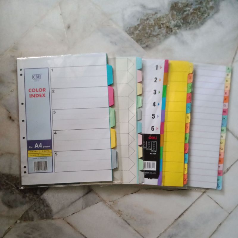 PP Plastic Color Divider 5 Color/10 color/A-Z Color Divider* Clearance ...