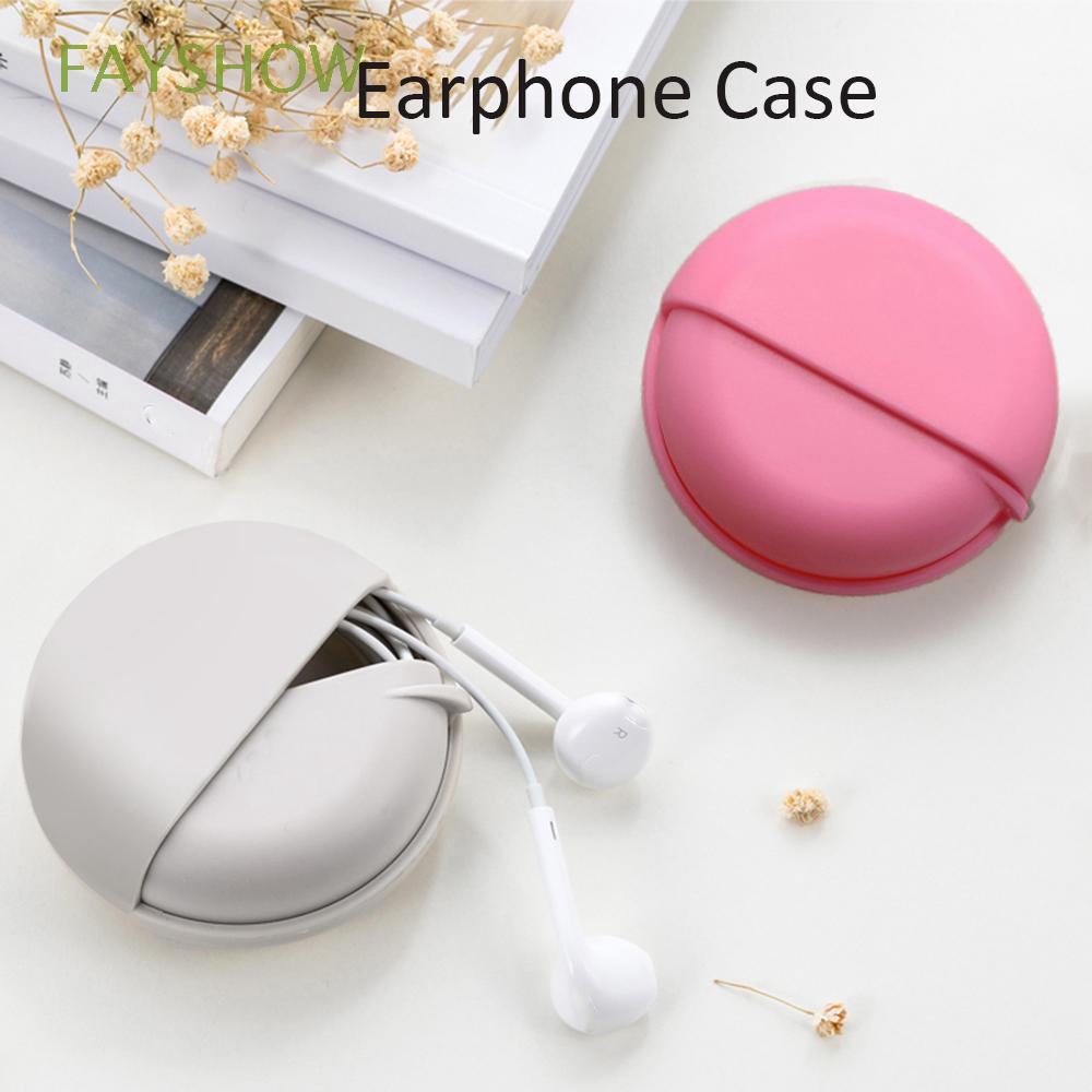 Round Shaped Rotating Storage Carry Pouch Earphone Case | Shopee ...