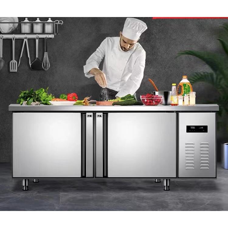 1.8meter Undercounter Chiller Flat Chiller Stainless Steel Commercial ...