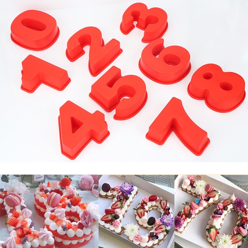 10inch Silicone Number Molder Big Number Molder Number Cake Molder ...