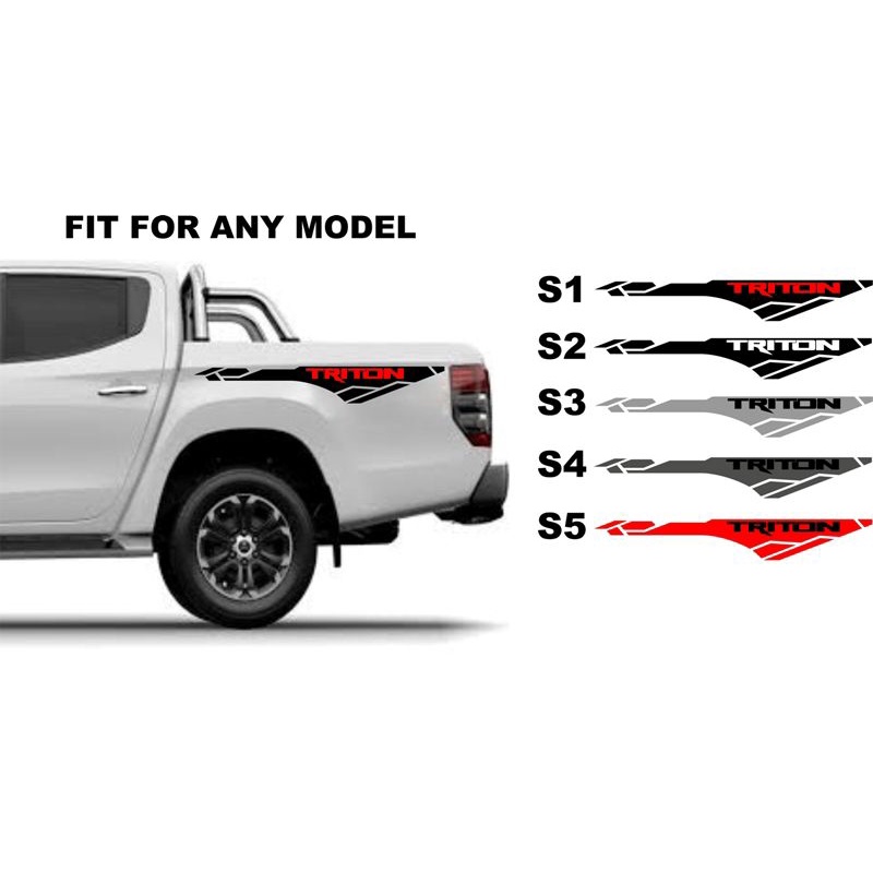 Mitsubishi Strada Triton Side Body Sticker Design Decals for any model ...