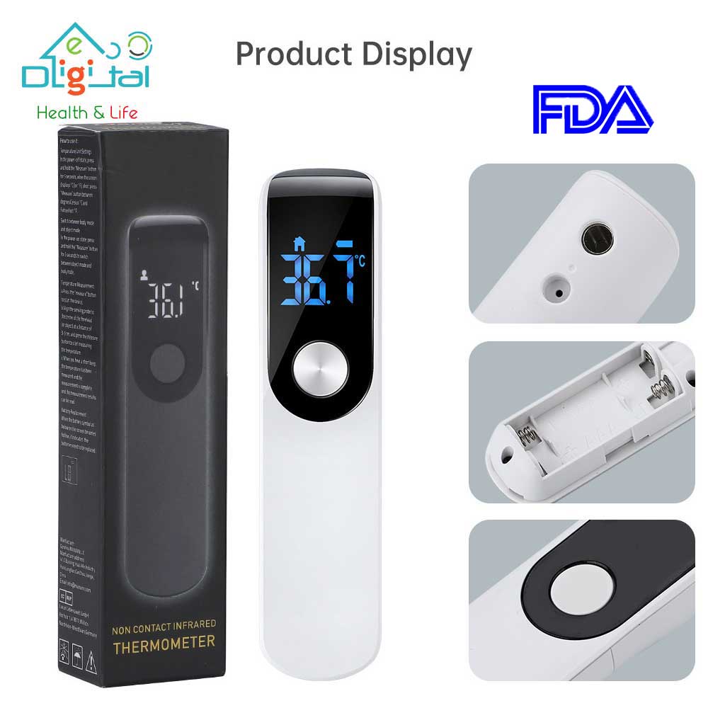 Mini Infrared Non-Contact Thermometer Touchless Forehead Thermometer ...