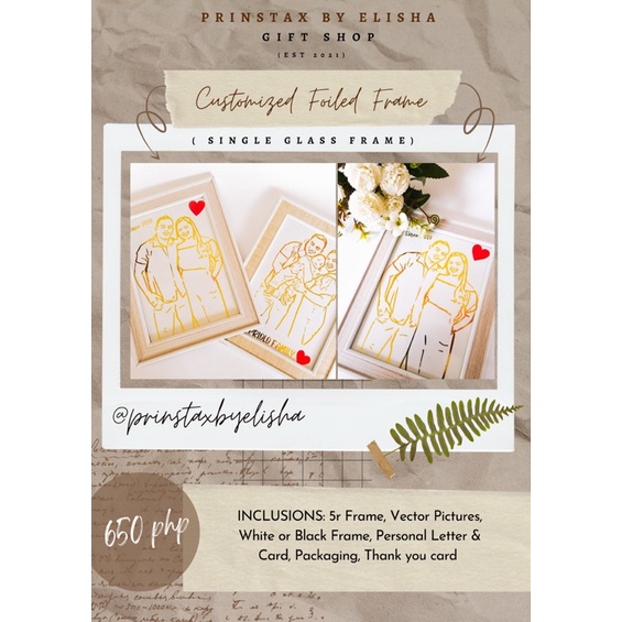 Personalized Foiled Portrait | Shopee Philippines