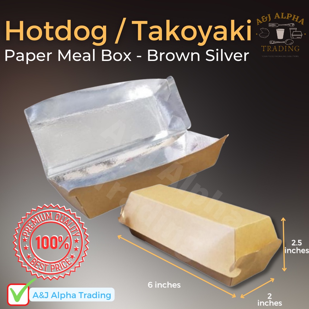 Trigem Hotdog Box - Takoyaki Box Brown Silver 25pcs | Shopee Philippines Trigem Hotdog Box - Takoyaki Box Brown Silver 25pcs | Shopee Philippines
