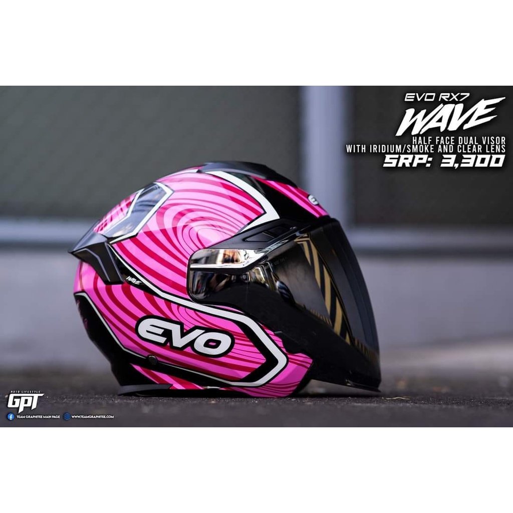 Evo RX7 Wave (Halfface Dual visor) | Shopee Philippines