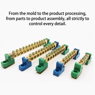 Grounding Bus Bar Brass Grounding Bus Bar 6/8/12 Ways Distribution ...