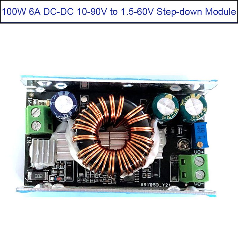 100W 6A DC-DC Buck Converter 10v-90V 12V 24V 36V 48V 60V 72V to 1.5V-60V 15V 19V Step-down Power ...