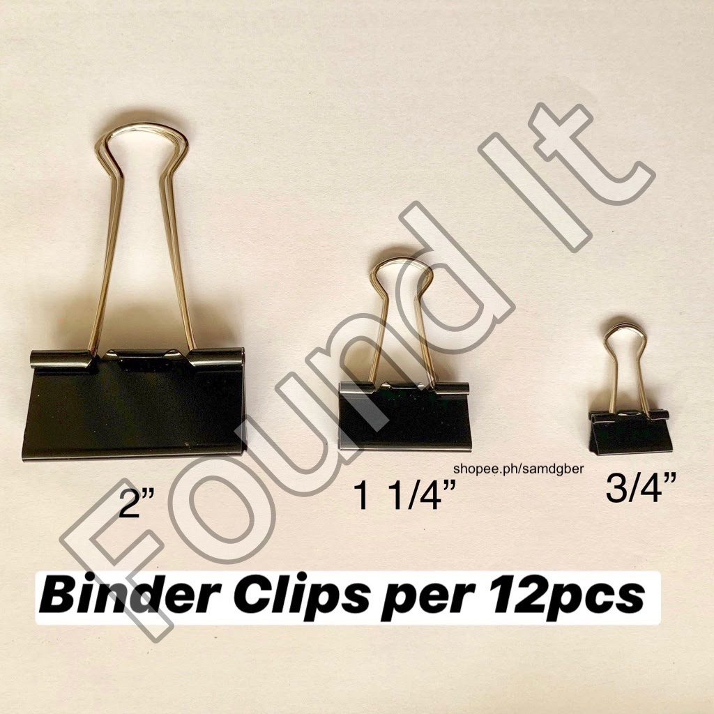 [Found It] Binder Clips per Dozen (12 pcs) | Shopee Philippines