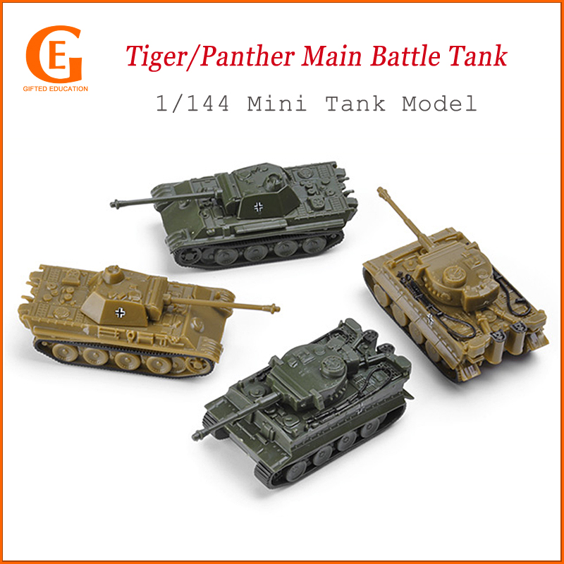 4Pcs 1/144 Mini Germany Tiger Panther Main Battle Tank 4D Finished Tank ...