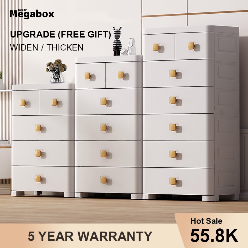 New 4 5 6 7 Layer Drawer Cabinet Durabox Wardrobe Plastic Megabox For ...