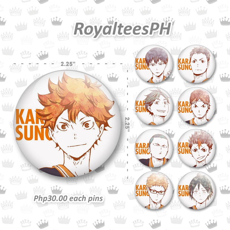 Haikyuu!! Fan-made Anime Button Pins (Batch 1) | Shopee Philippines
