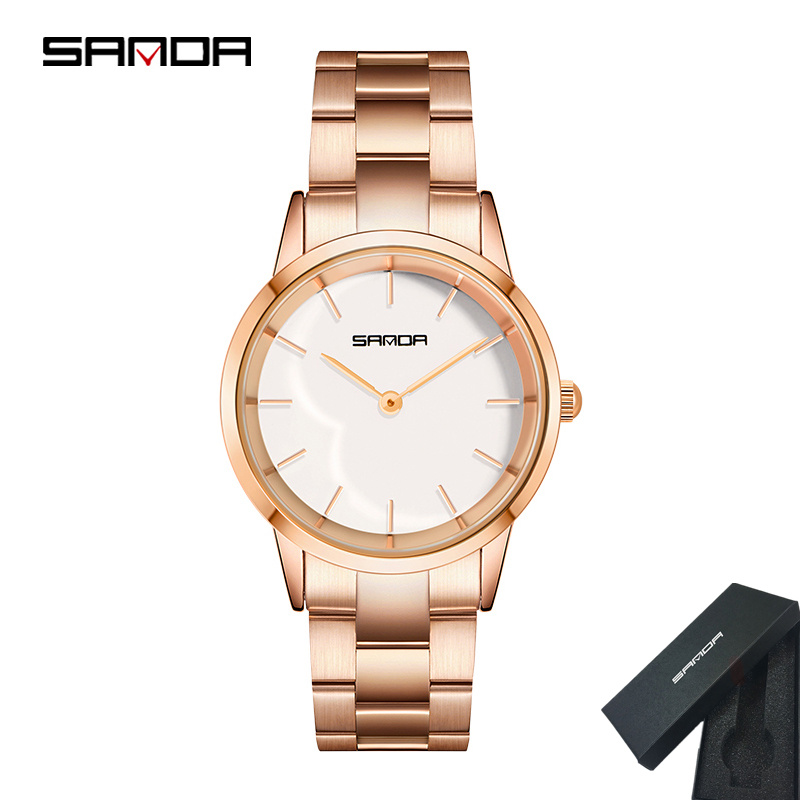 SANDA New Women Fashion Trend Simple and Generous Quartz Watch Creative ...