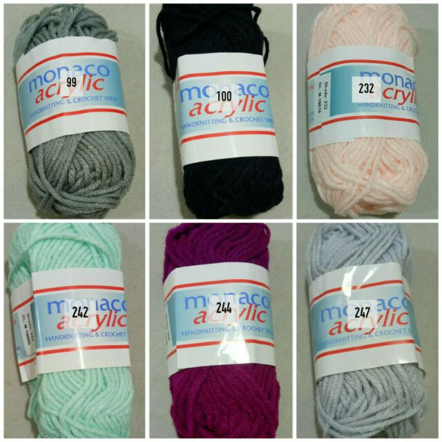 1 Pc Monaco Acrylic Entry 3 100 Acrylic Yarn 18 Grams47 Yrds 1 Piece Shopee Philippines