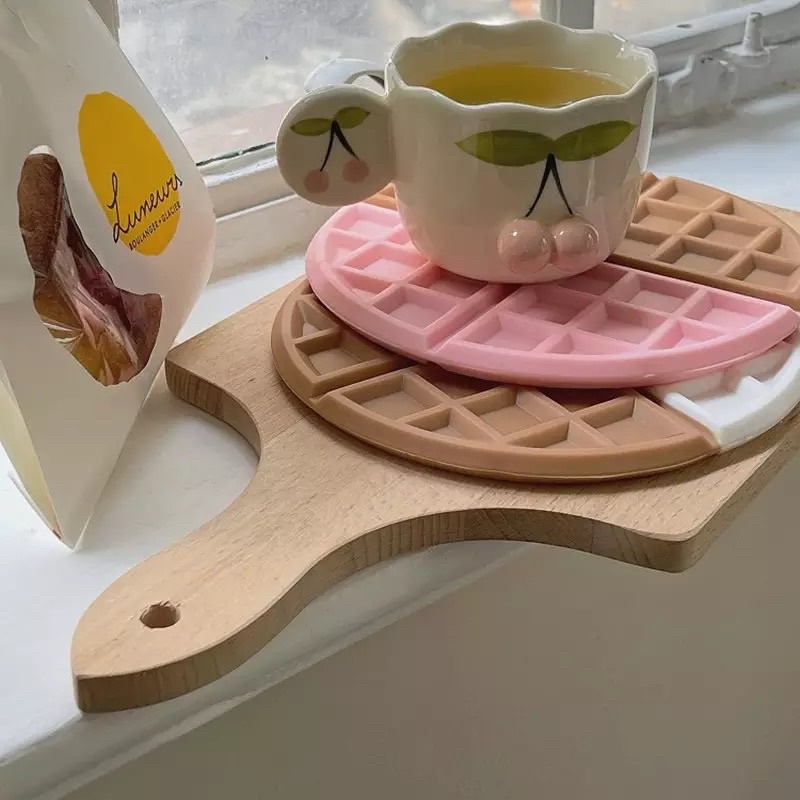 Nordic Round Silicon Waffle Coaster | Shopee Philippines