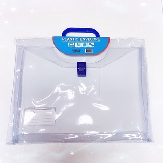 1pc Veco Plastic Long Expanding Transparent Envelope (Assorted Color ...