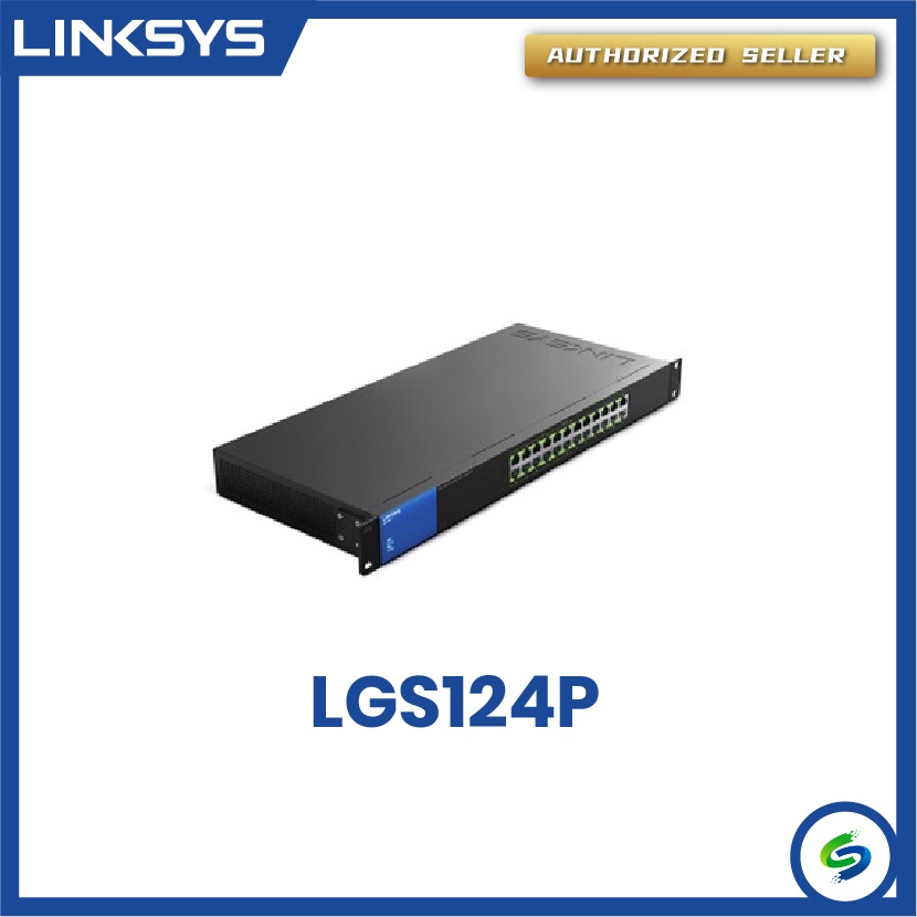 STEQ Linksys LGS124P 24-Port Business Gigabit PoE+ Switch | Shopee ...