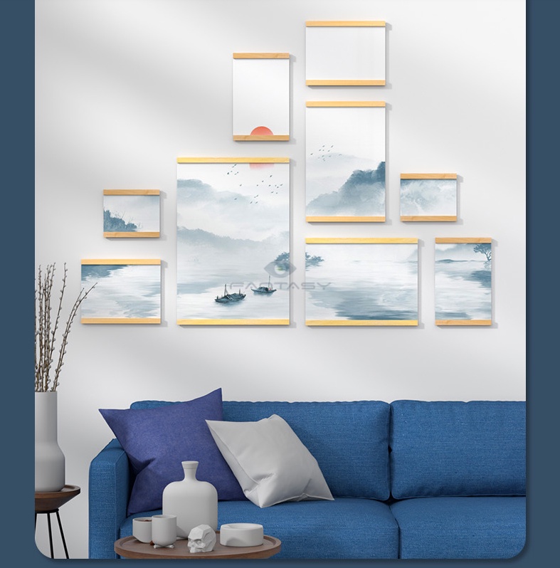 REAP A3 A4 Premium Solid Wood+Acrylic Magnetic Photo Frame Picture ...