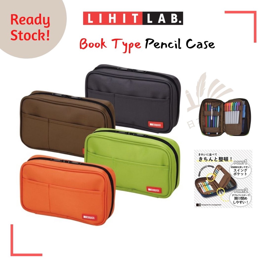 Lihit lab Pen Pencil Case - Book Type Standard Size | Shopee Philippines