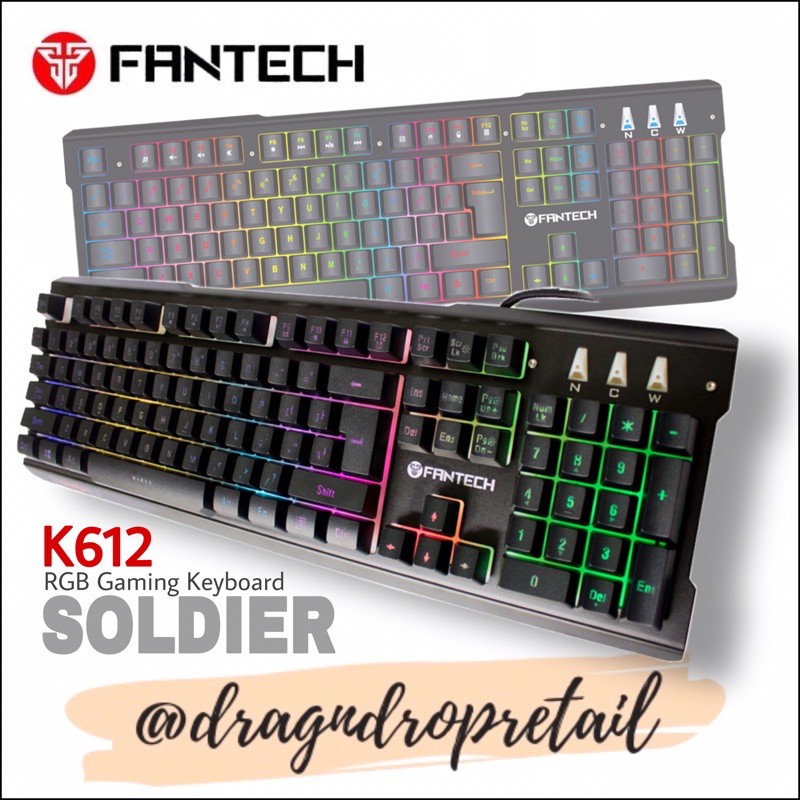 Fantech k612 soldier rgb membrane gaming keyboard | BeeCost