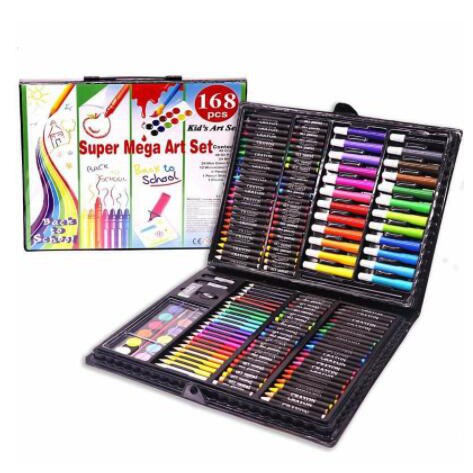 168pcs 150pcs Coloring Set Painting Water Color Pen Crayon Drawing Art ...