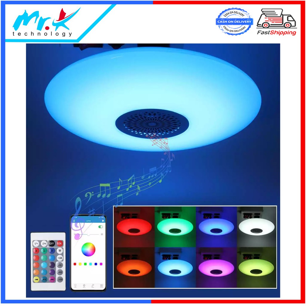 48W/30W/18W UFO LED LIGHT Ceiling Light with Bluetooth Speaker(REMOTE ...