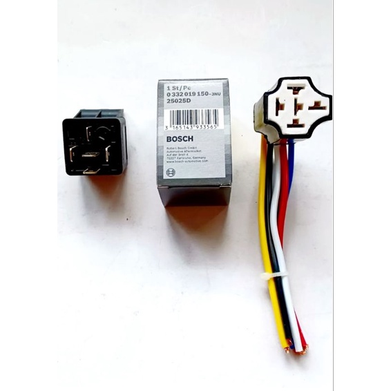 HEADLIGHT RELAY 12V WITH CERAMIC SOCKET 5 SPIN fit for motorcycle/car ...