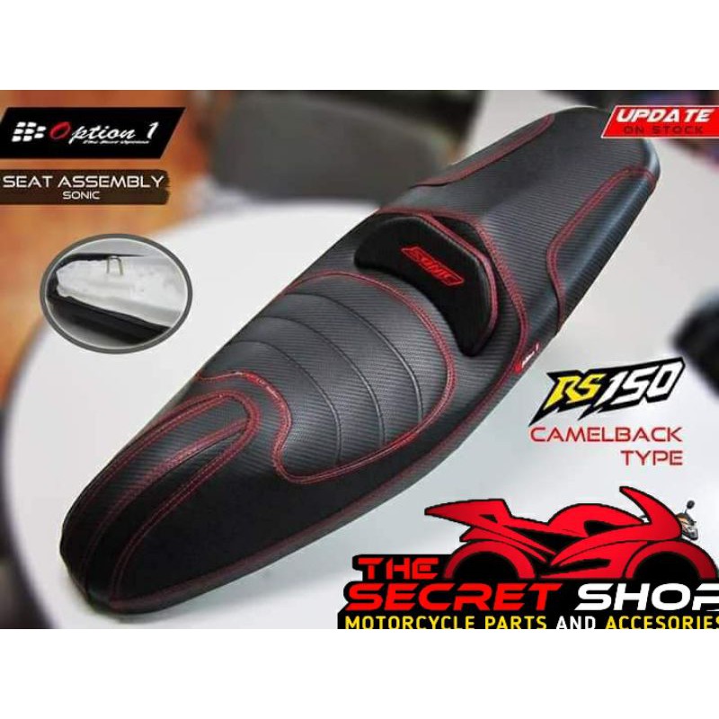 Option 1 CAMEL back Seat for RS150 black stich | Shopee Philippines