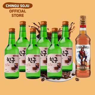 Chingu Soju Coffee 360ml 6 Bottles With Free Captain Morgan | Shopee ...