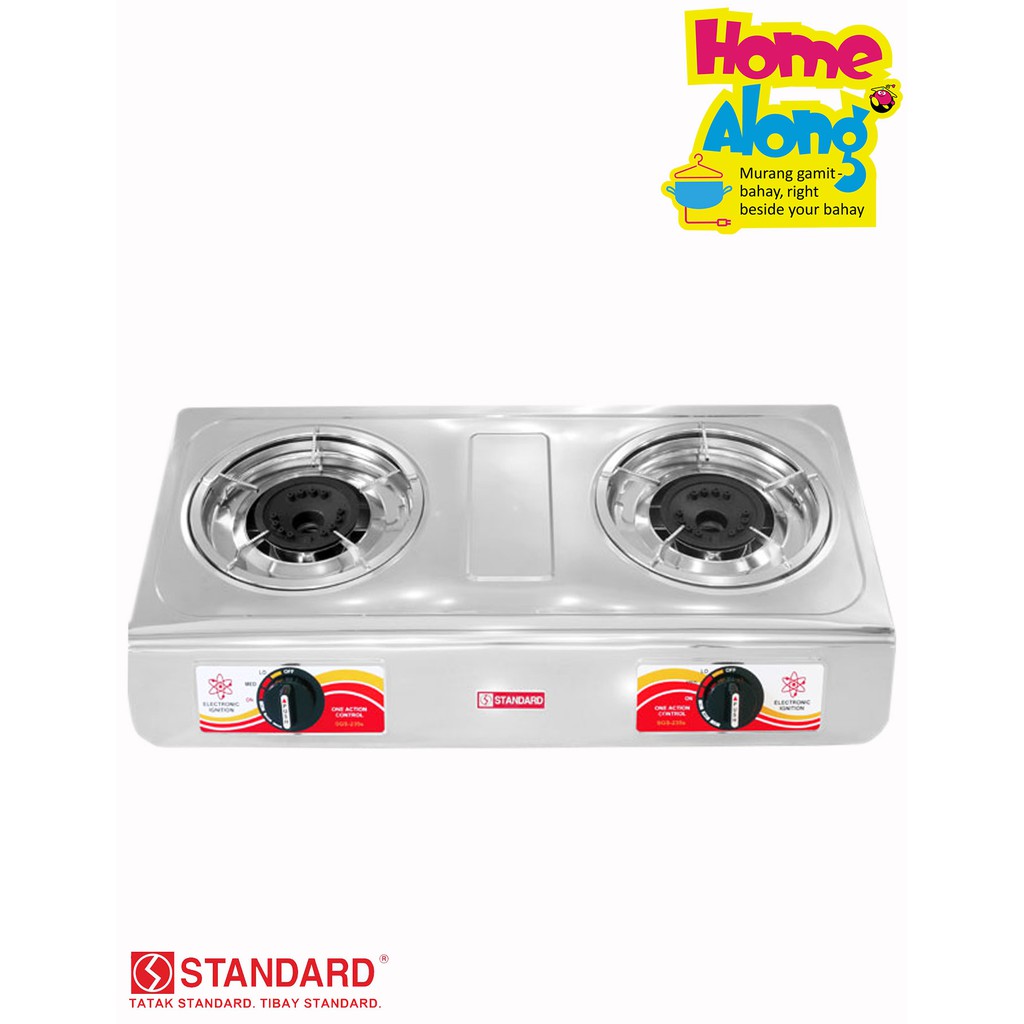 Standard Stainless Steel Top Double Burner Gas Stove With Automatic ...