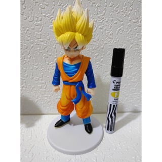 20cm Dragon Ball Z DBZ Goku Yellow Hair Trunks Childhood Set of 4 White ...