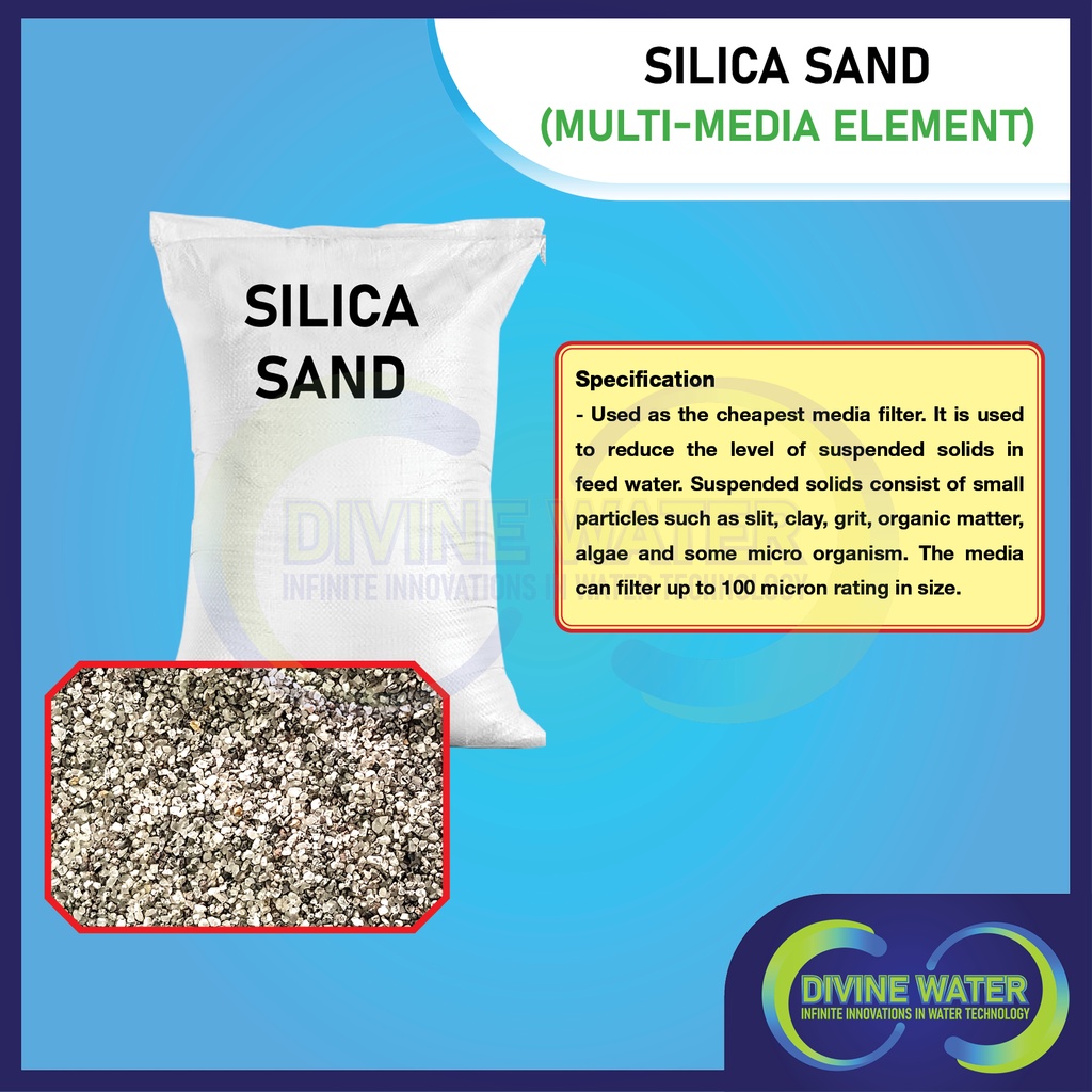 Silica Sand multimedia element used in water filtration ONE (1) SACK ...