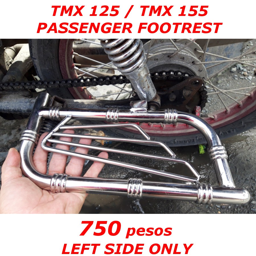 TMX 155 Left Side Only Passenger Footstep Stainless, "Wings with Ring ...