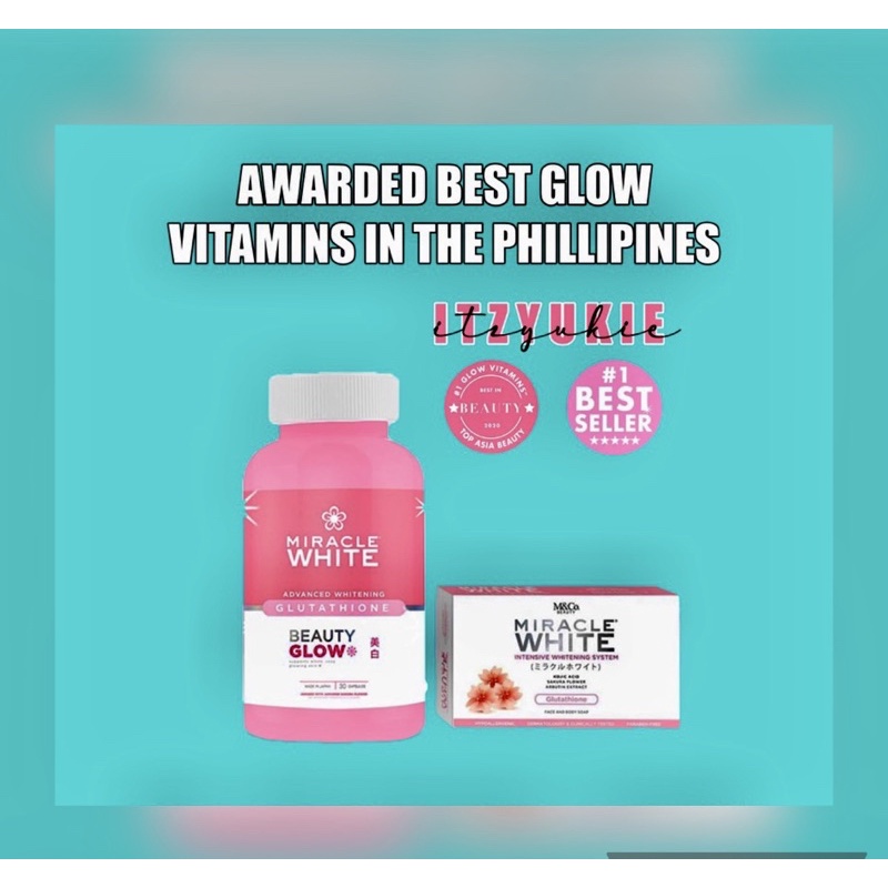 Miracle White Advanced Whitening Glutathione Capsule & Miracle White ...