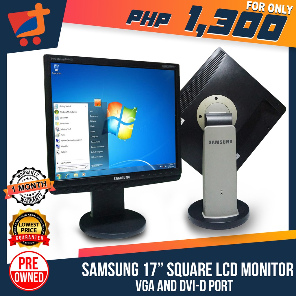 Samsung 17 Inches Square monitor, Stand Included Quality Monitor ...