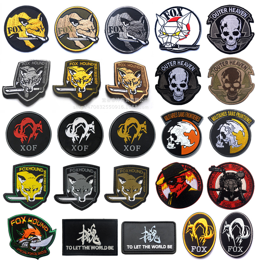 Velcro badge 3D PVC Medal Metal Gear Solid XOF Badge Backpack Sticker ...