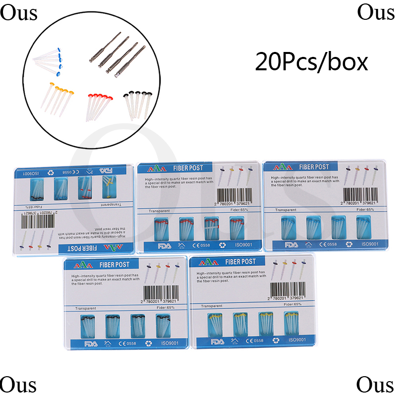 1 Box Dental Fiber Post Resin Glass Screw Thread Crown Posts Drills ...