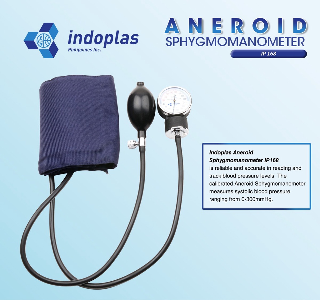 Indoplas Aneroid Blood Pressure Sphygmomanometer IP168 | Shopee Philippines