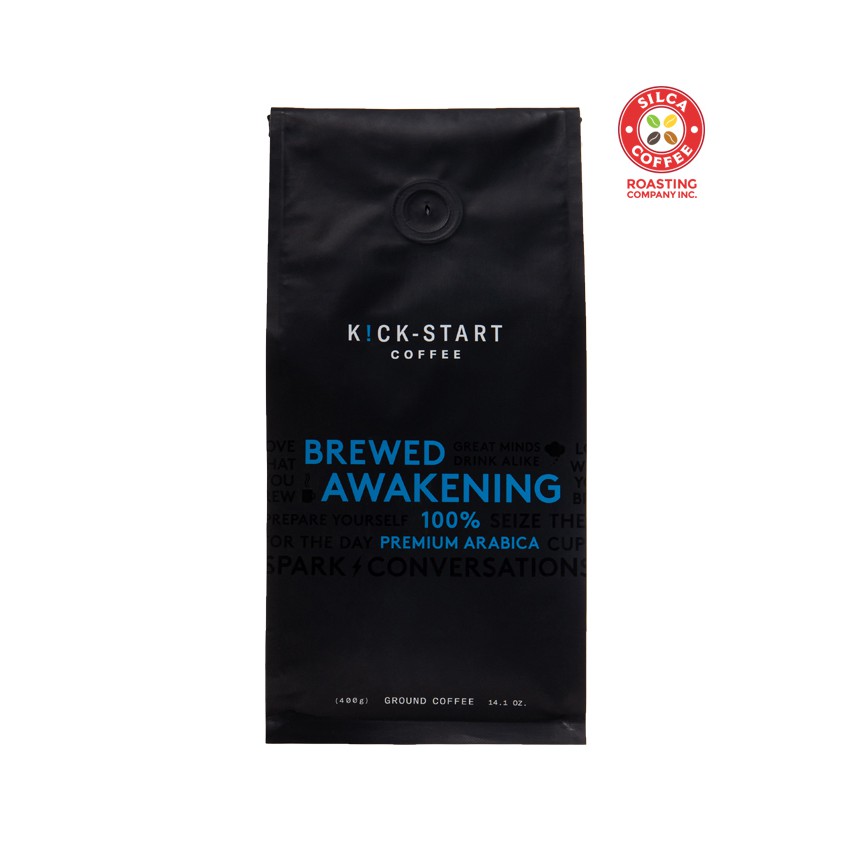 Kick-Start Brewed Awakening Ground Coffee and Whole Beans - 400g ...