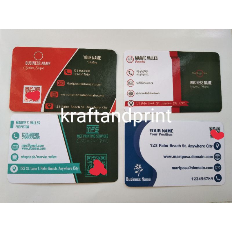 Business Card / Calling Card - back to back- LAMINATED/waterproof ...