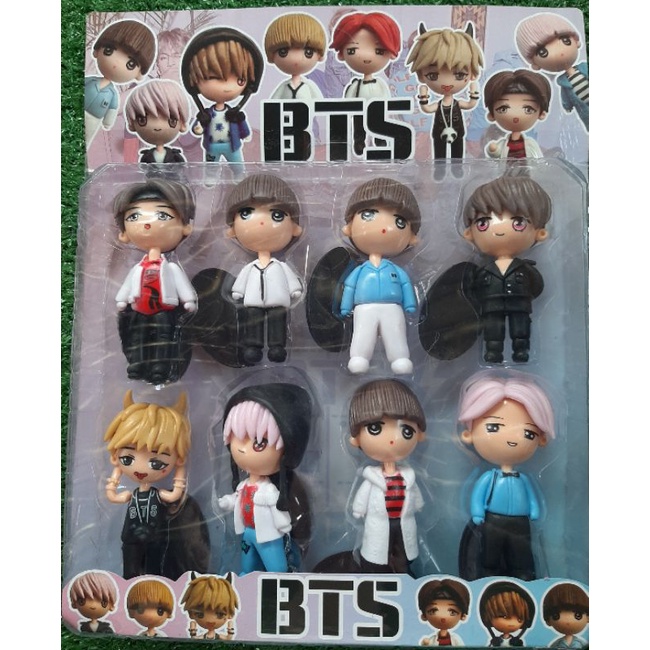 shop : KPOP BTS Bangtan Toy Figure 8-Pc. Set 4" Cake Topper | Shopee ...