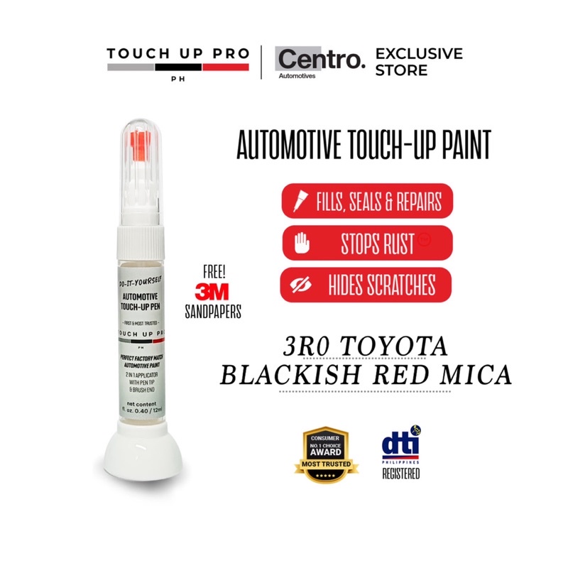 TOUCH UP PRO PH TOYOTA 3R0 BLACKISH RED MICA | Shopee Philippines